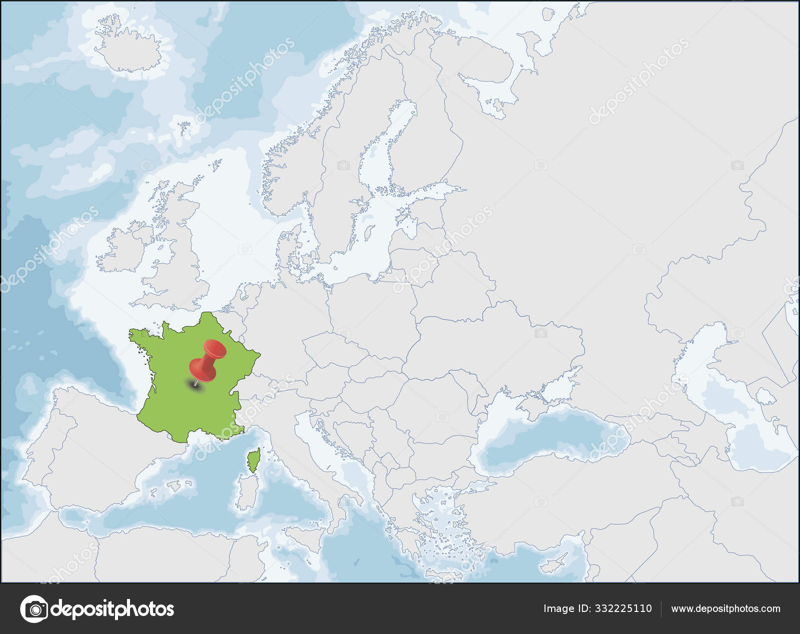 The French Republic location on Europe map Stock Vector Image by ...