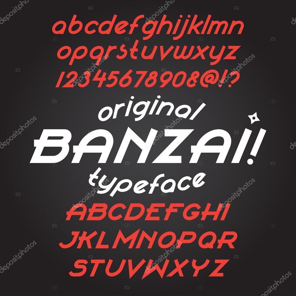 Banzai typeface set Stock Vector Image by ©nrey_ad #125604160