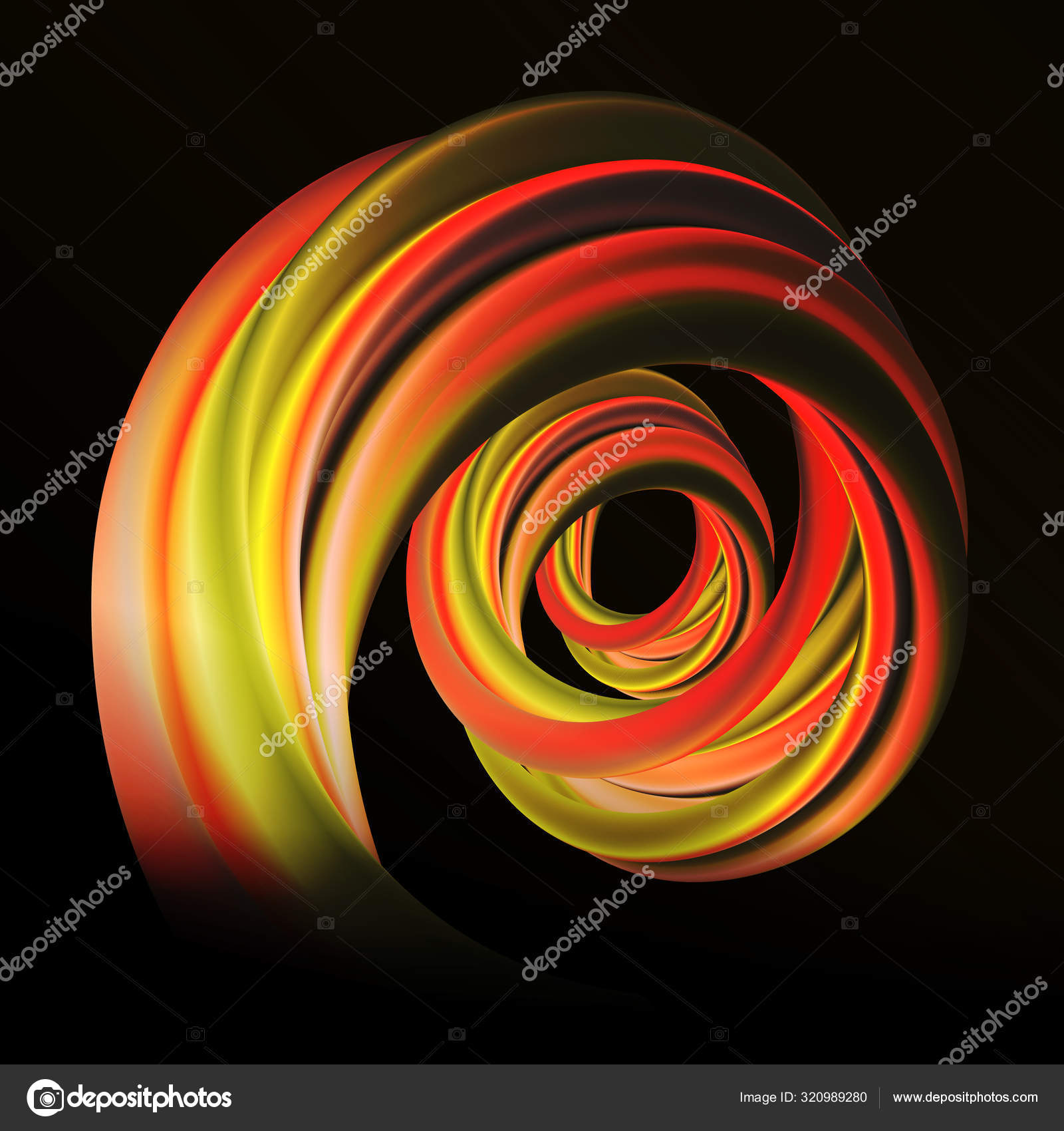 Flow Dynamic Circle Curved Wave. Stock Vector Image by ©Ciklamen #320989280