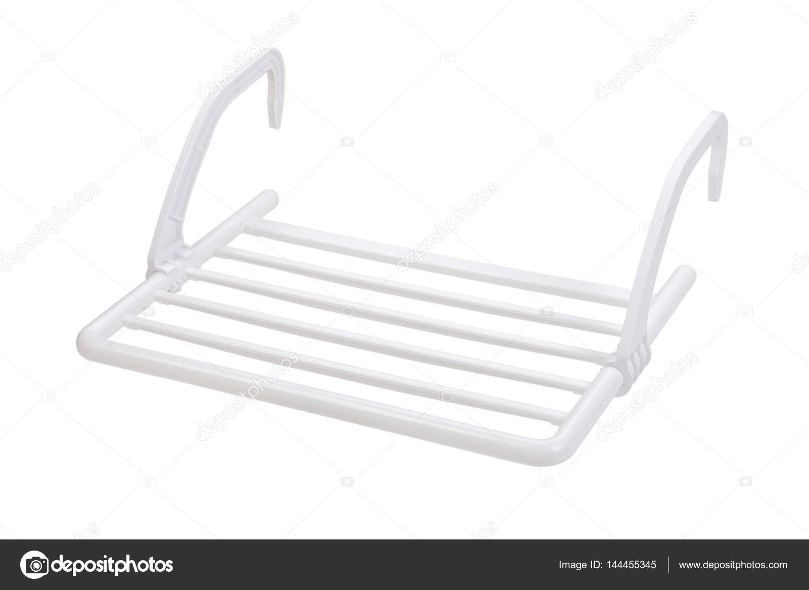 Plastic clothes dryer isolated on white background Stock Photo by ...