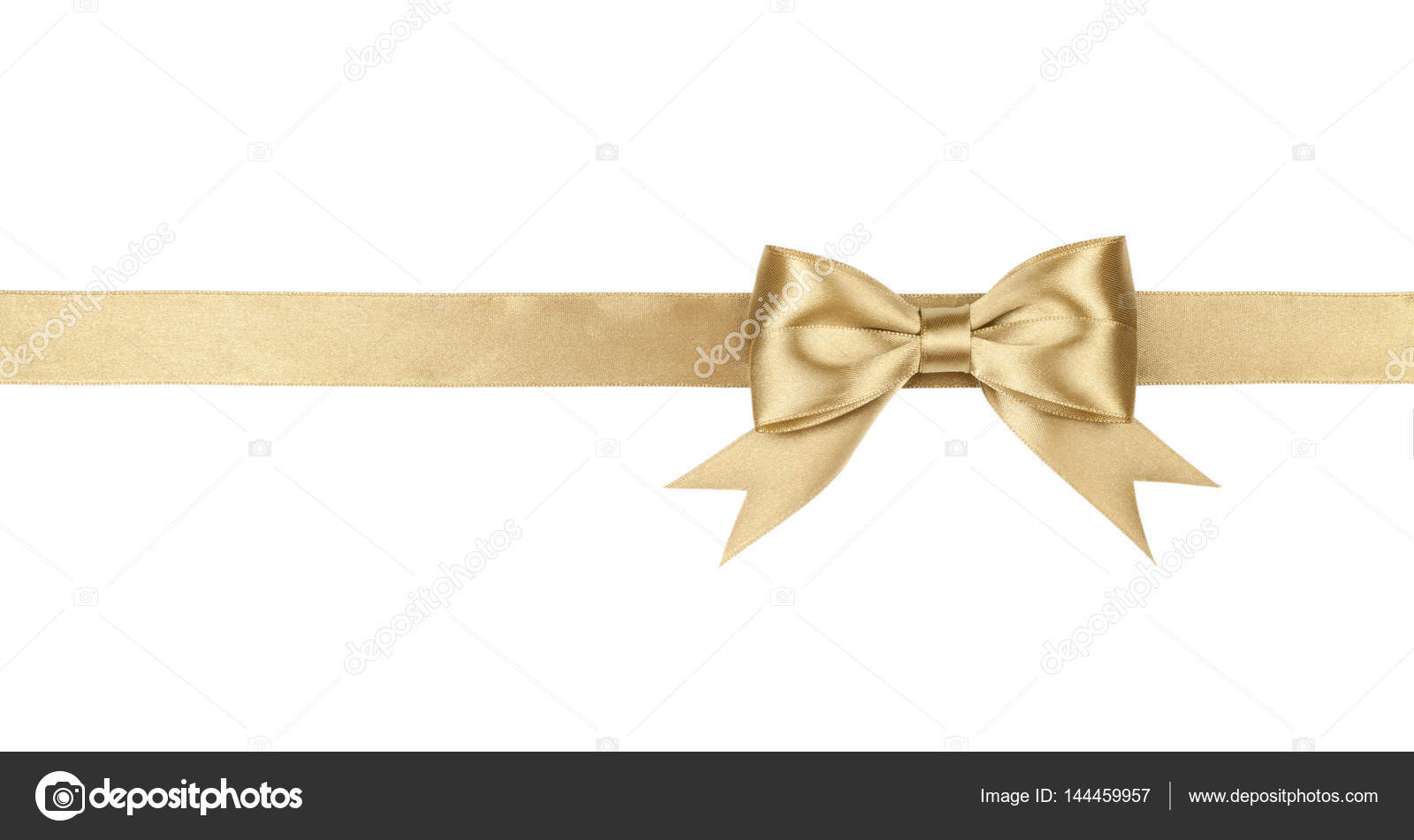 Gold Bow Isolated White Background Stock Photo by ©Timmary 144459957