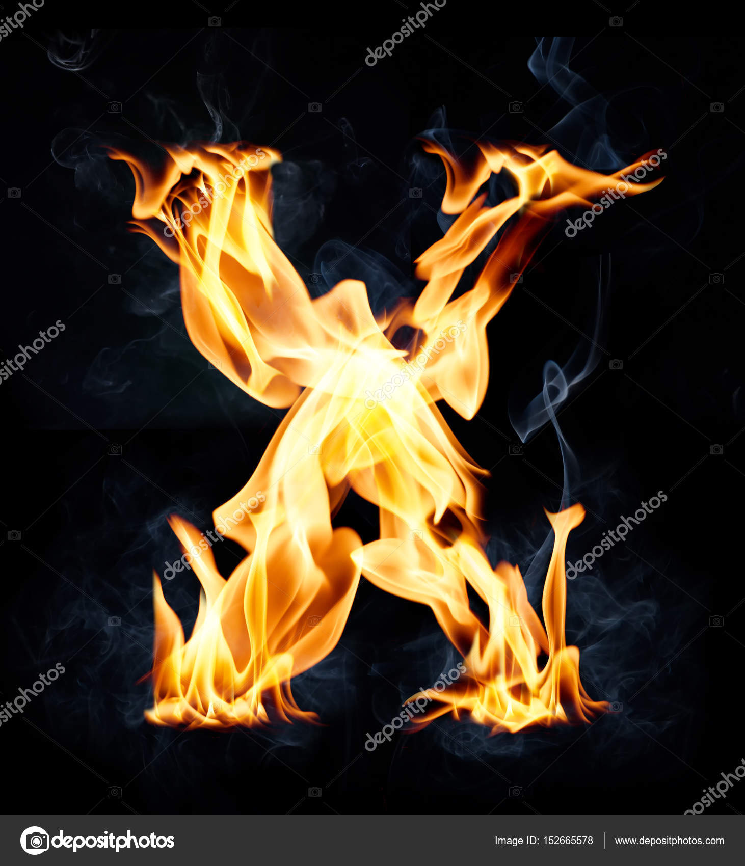 Letter X. Fire and smoke alphabet Stock Photo by ©spaxiax 152665578