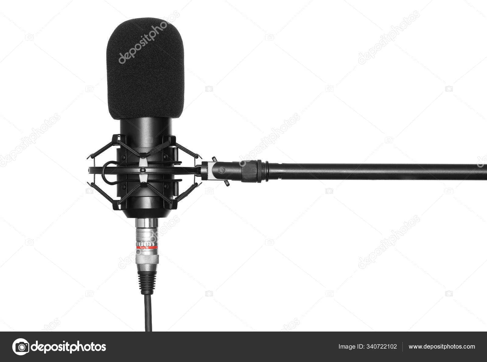 Studio microphone isolated on white Stock Photo by ©spaxiax 340722102