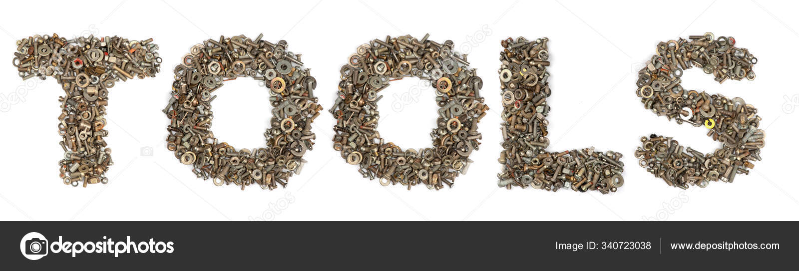 Word tools is made from bolts — Stock Photo © spaxiax #340723038