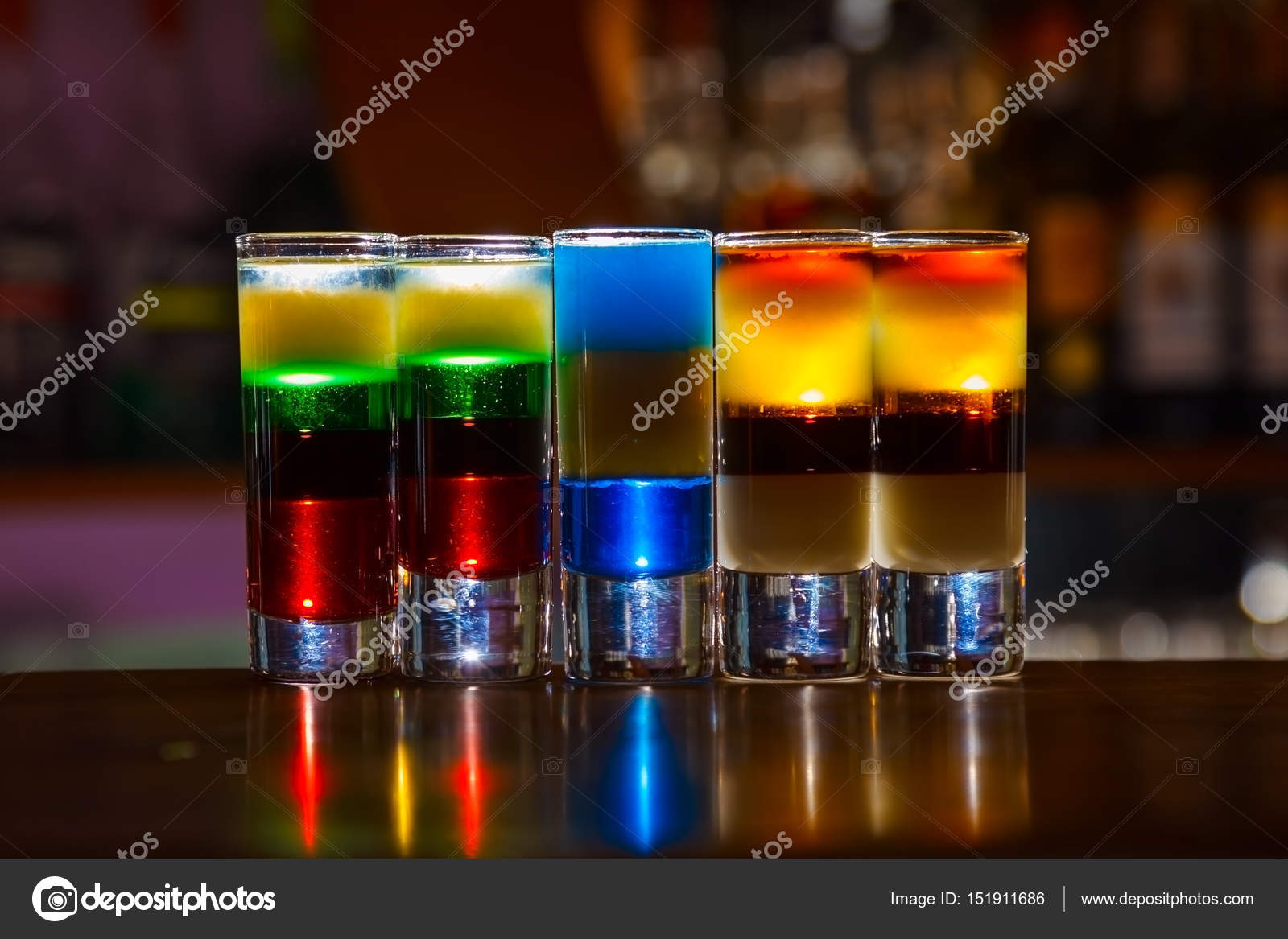 Colorful Alcohol Shots