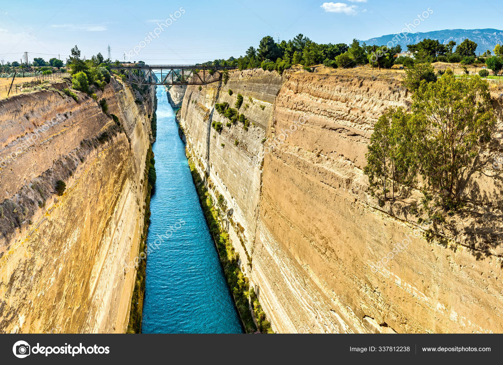 Corinth Canal Canal Connects Gulf Corinth Saronic Gulf Aegean Sea Stock ...