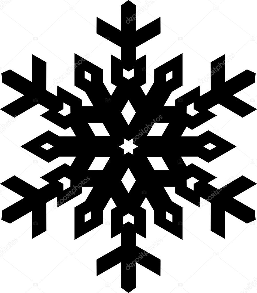Stylish black snowflake Stock Vector by ©antonshpak 125787678