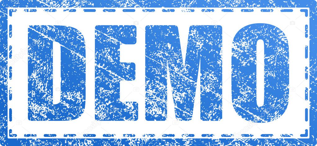 Demo blue grunge stamp Stock Vector Image by ©antonshpak #125788038