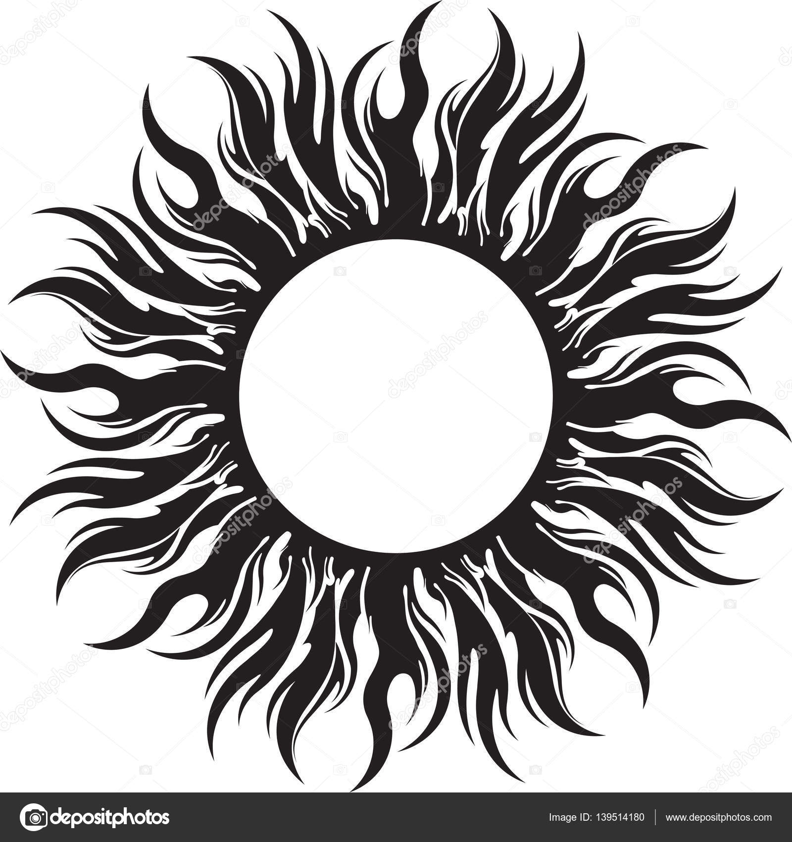 Sun symbol with long rays ⬇ Vector Image by © antonshpak | Vector Stock ...