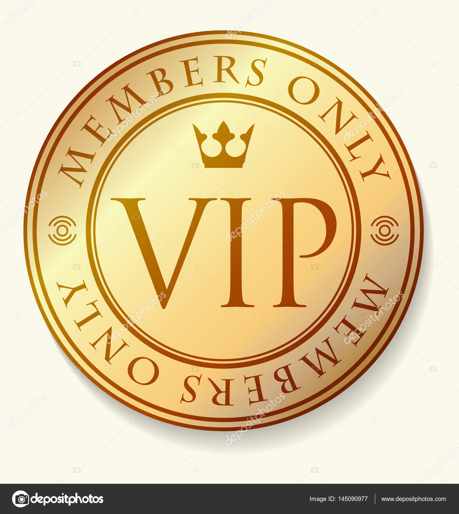 Gold VIP decor with round frame Stock Vector Image by ©antonshpak ...