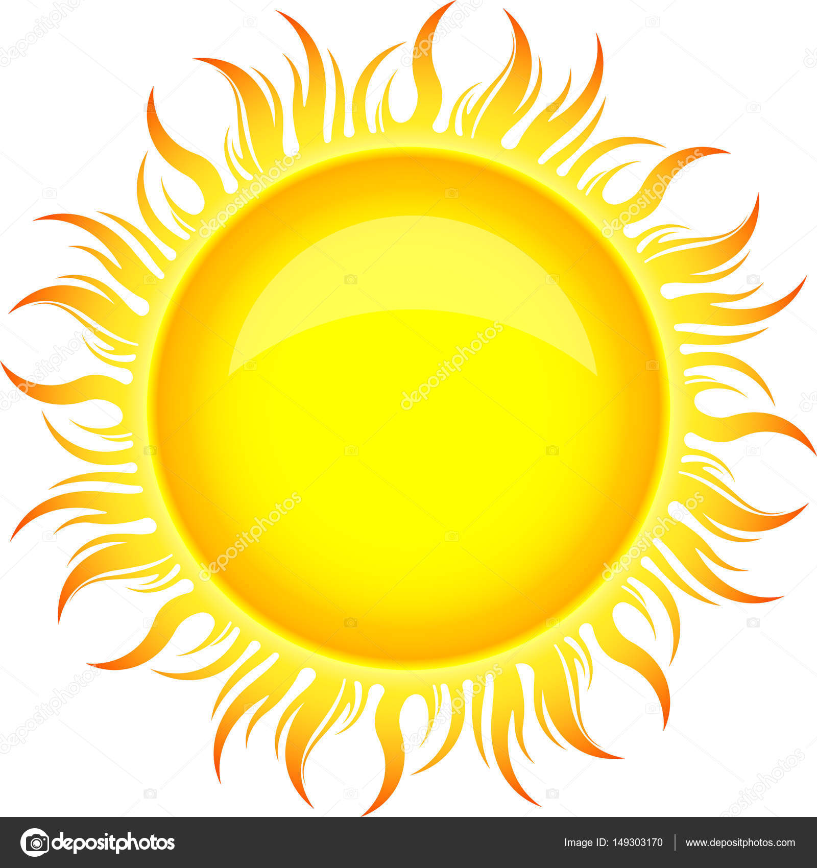 Sun symbol with long rays Stock Vector Image by ©antonshpak #149303170