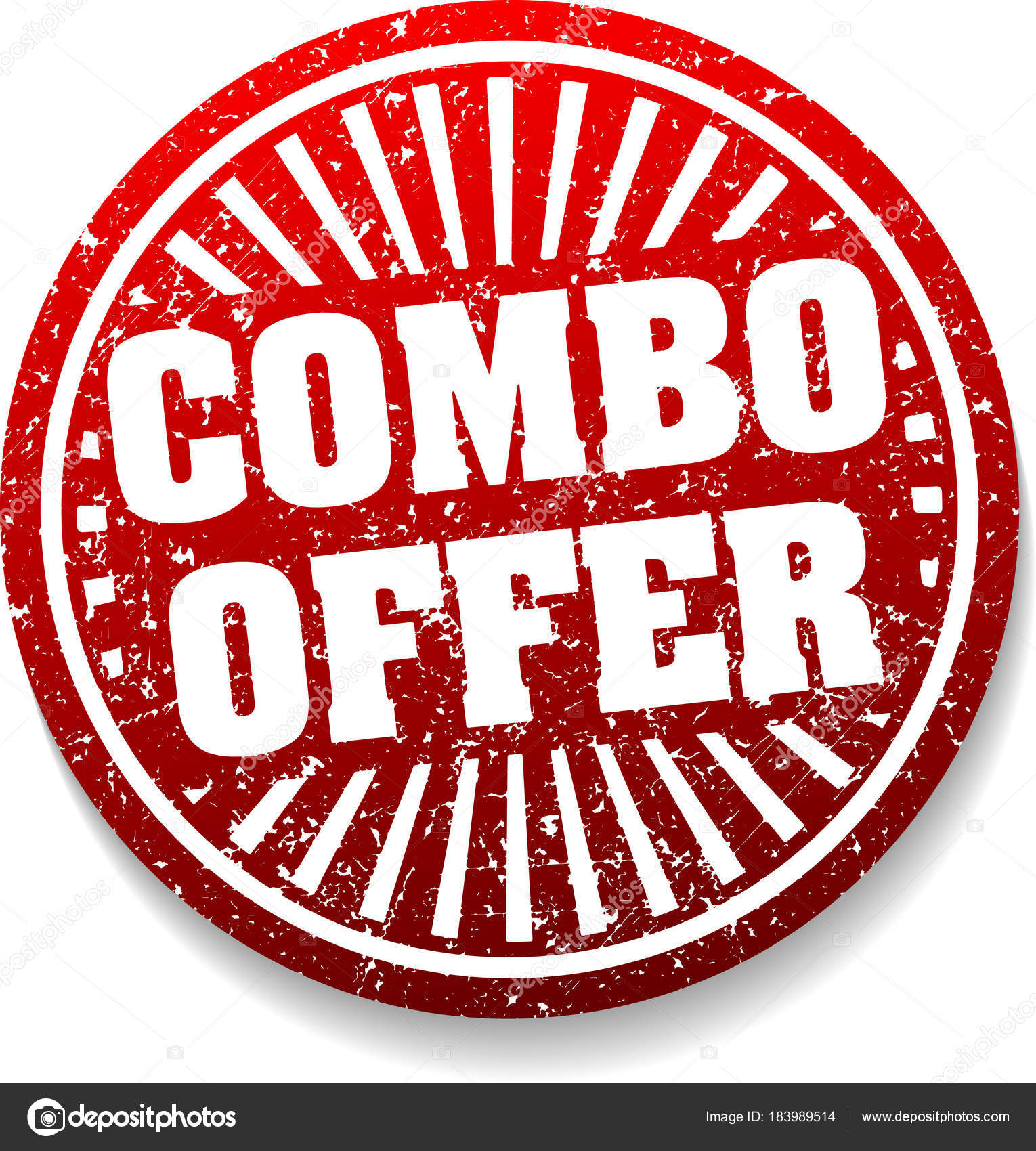 Vector Illustration Design Combo Offer Red Rubber Stamp Shadow Stock ...