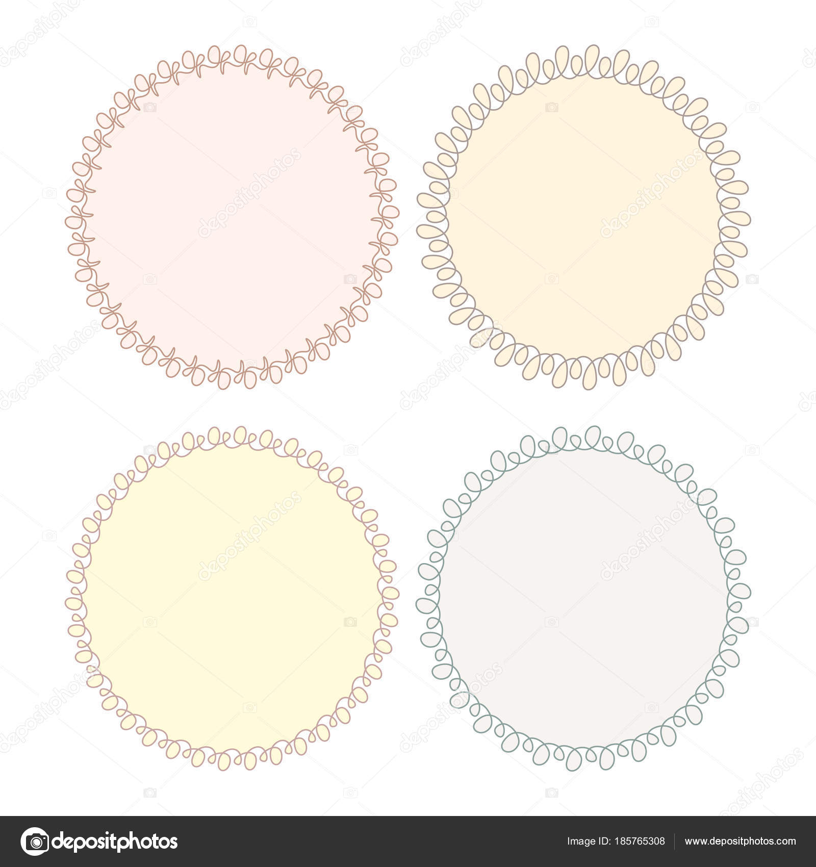 Set of 4 very simple round frames Stock Vector Image by ©antonshpak #185765308