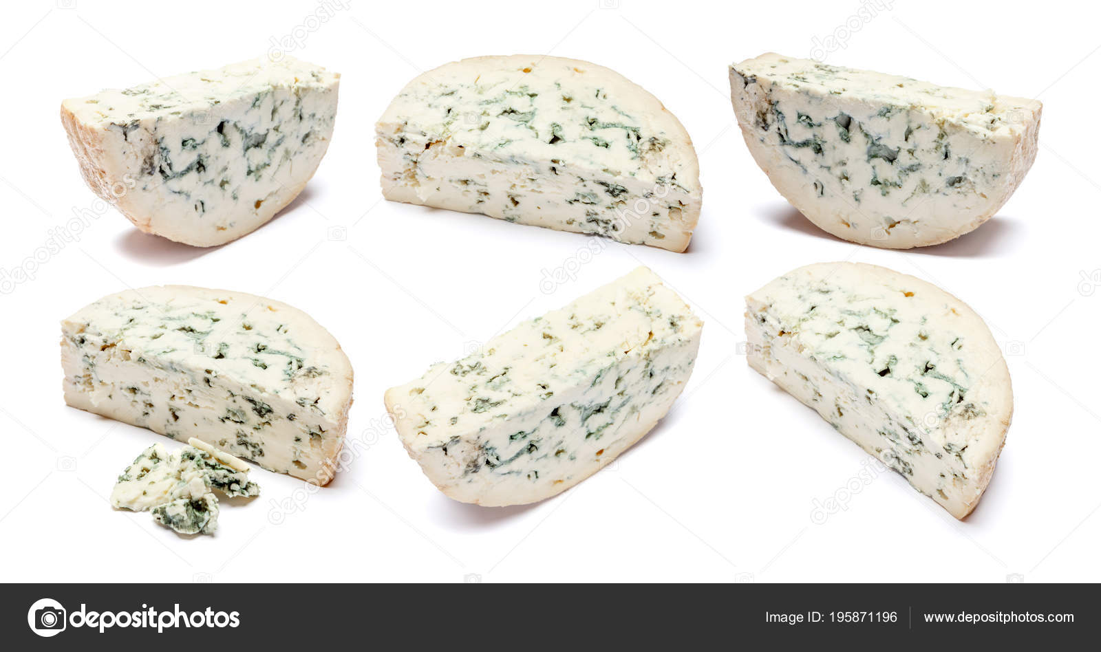 Set of blue cheese on a white background ⬇ Stock Photo, Image by ...