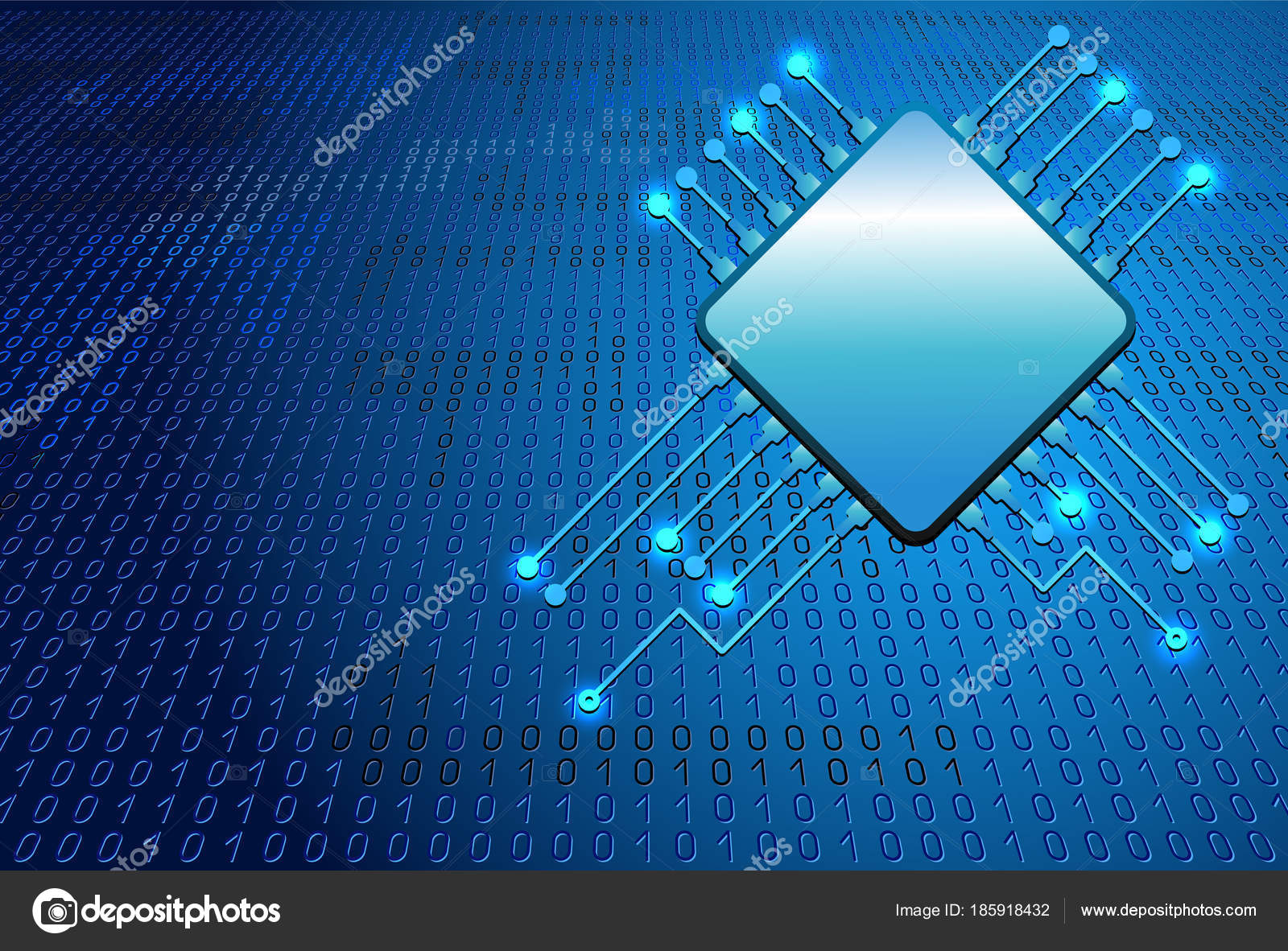 Electronic circuit and binary code Stock Vector Image by ©Marisha ...