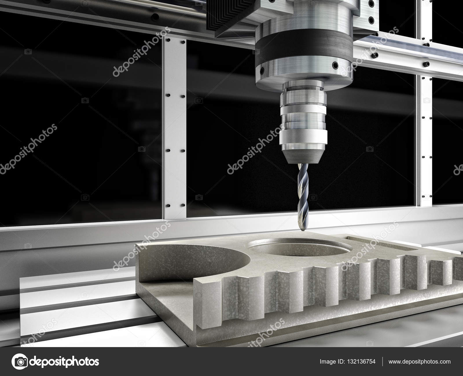 Cnc machine in action — Stock Photo © jukai5 #132136754