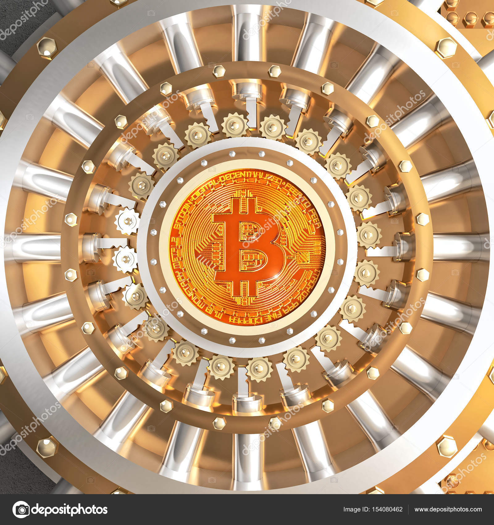Bitcoin vault door – Stock Editorial Photo © jukai5 #154080462