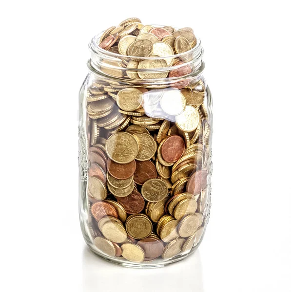 Glass jar with coins Stock Photo by ©jukai5 154415994