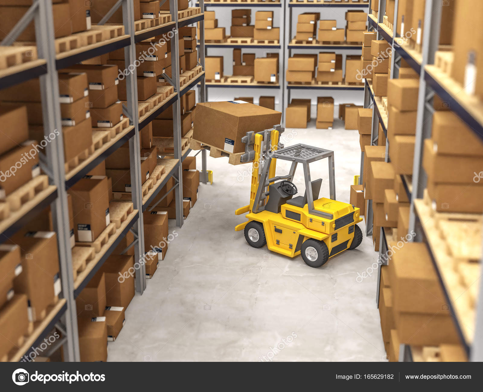 Klassisches Lager und Gabelstapler - Stockfotografie: lizenzfreie Fotos ...