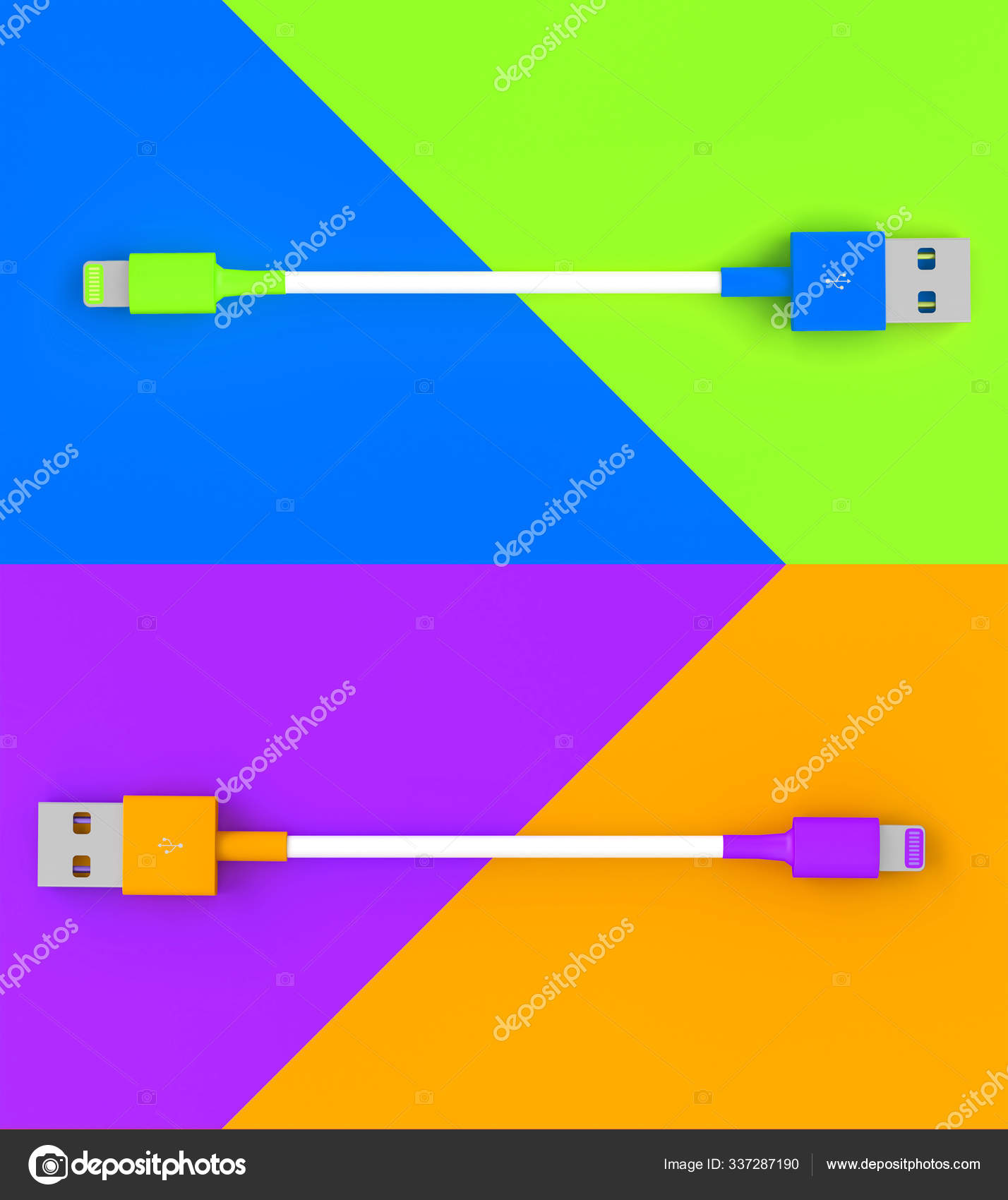 3d image render of a usb connection cable. Stock Photo by ©jukai5 337287190