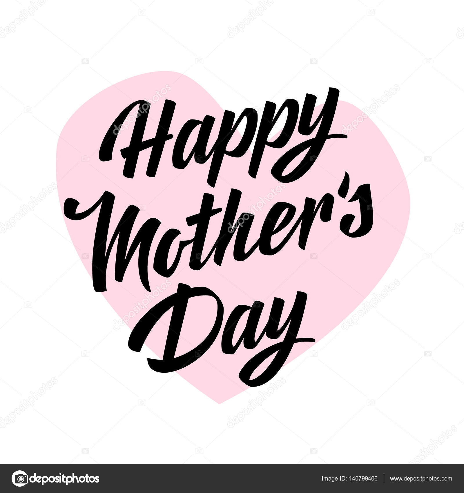 Happy Mothers Day Lettering Stock Vector Image By ©greeek 140799406