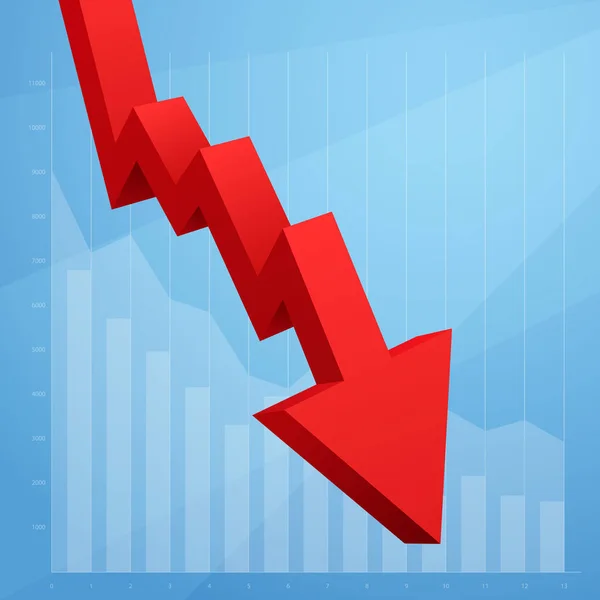 Downward chart Vector Art Stock Images | Depositphotos