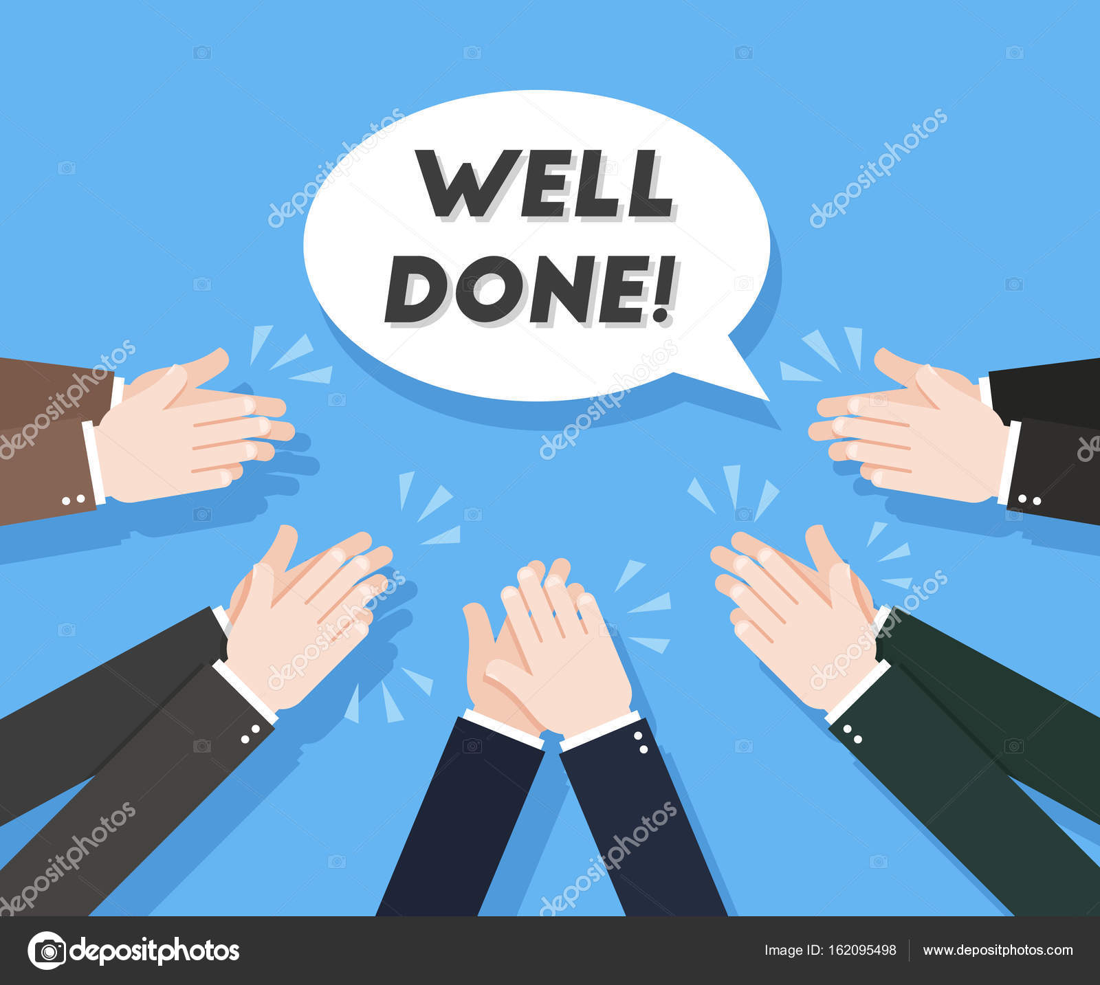 Menselijke handen klappen. Applaus klappen — Stockvector © Greeek ...