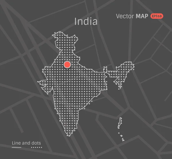 Vector: dotted india map | Dotted India map — Stock Vector ...