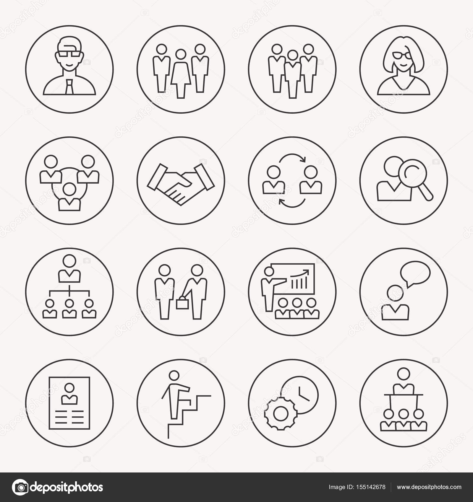 Management icons set Stock Vector by ©missbobbit 155142678