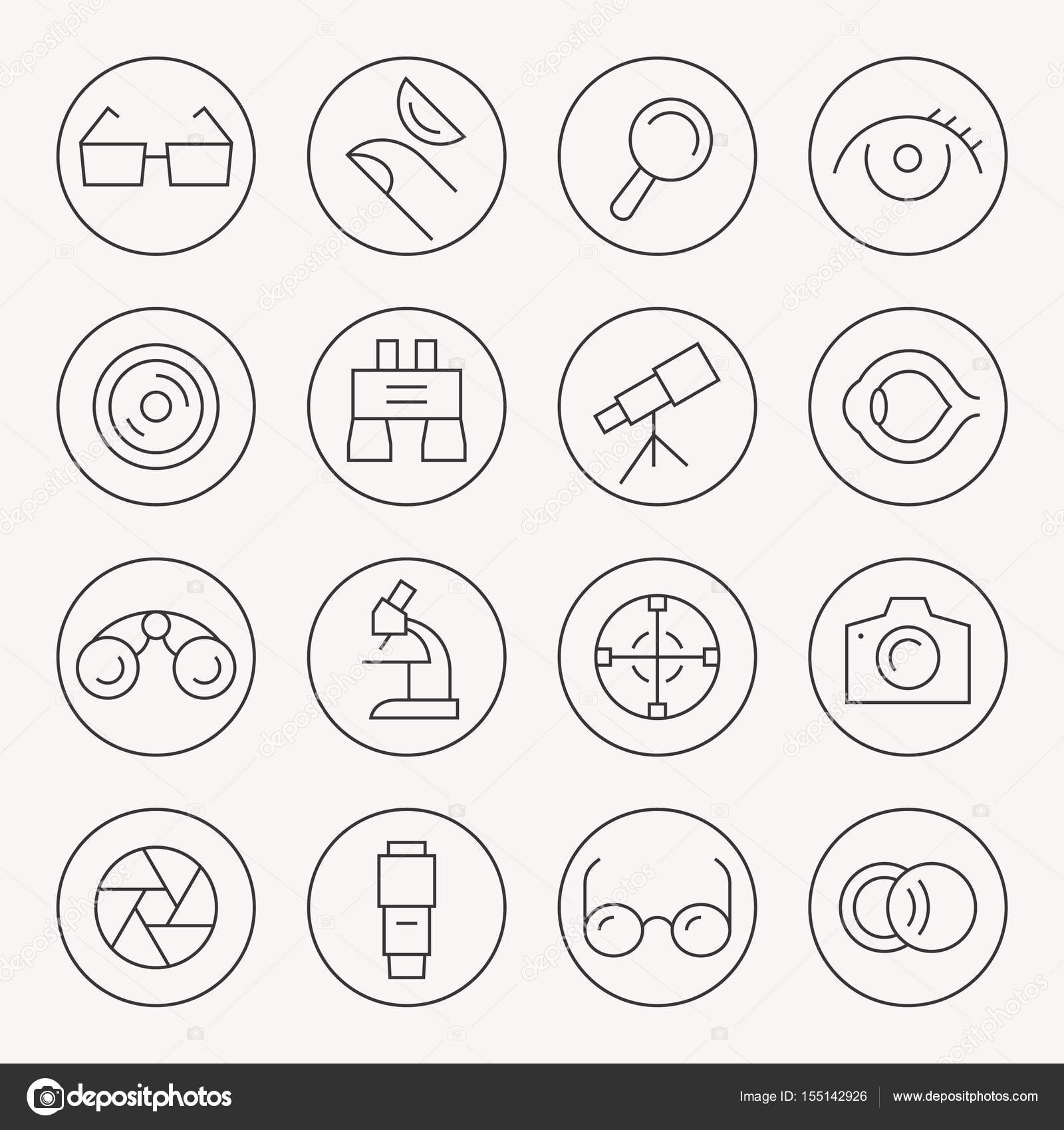 Optical icons set Stock Vector by ©missbobbit 155142926