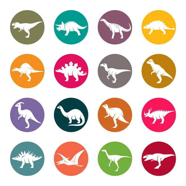 Dinosaurs icons set — Stock Vector © steinar14 #69209263