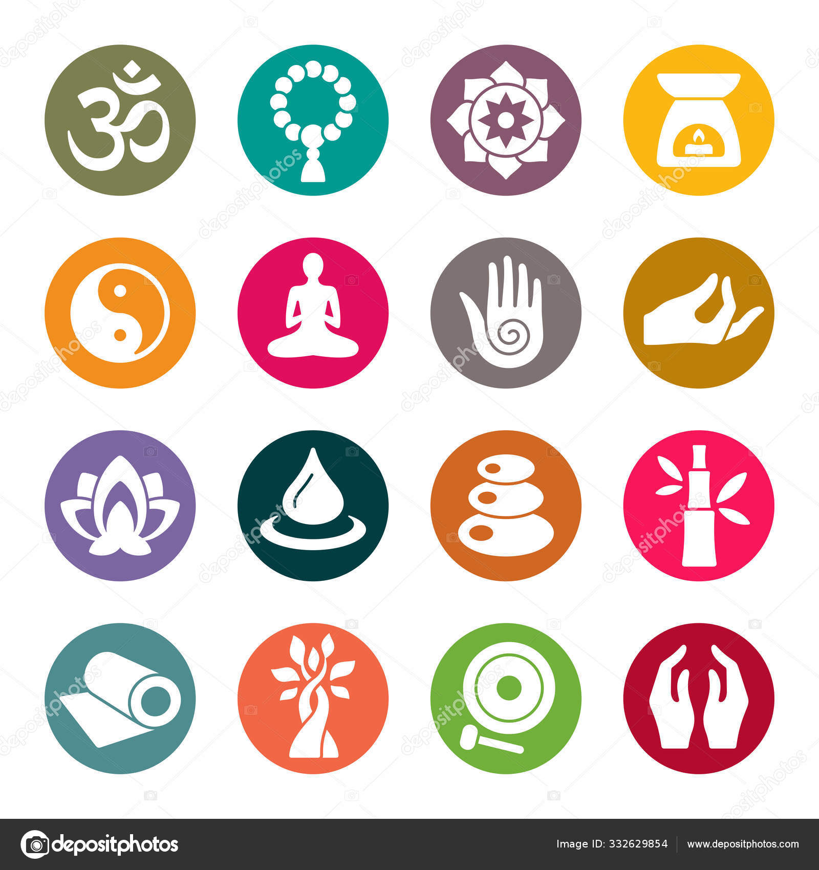 Set Retreat Icons Simply Vector Illustration Stock Vector Image by ...