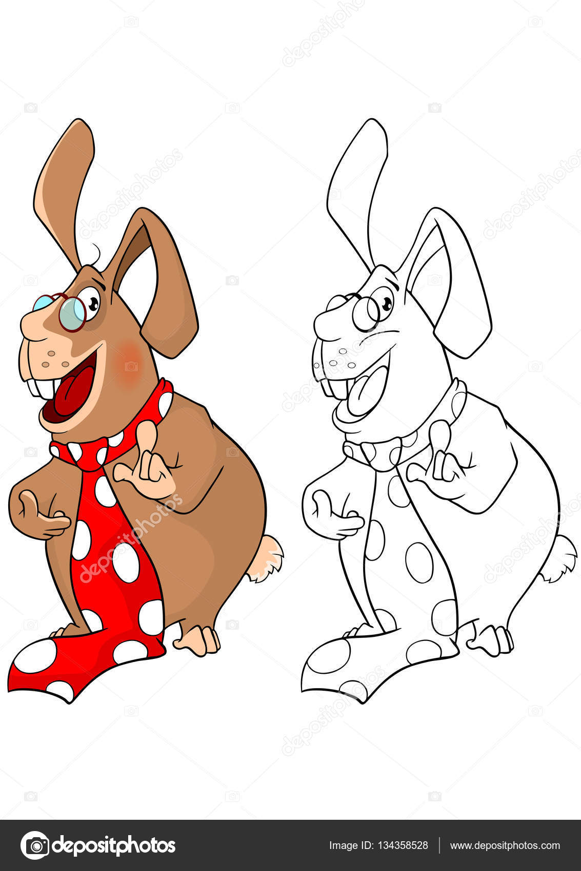 Illustration of a Cute Rabbit Teacher. Stock Vector Image by ©liusaart ...