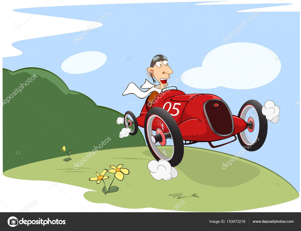 Auto racing Cartoon Character Stock Vector Image by ©liusaart #153473216