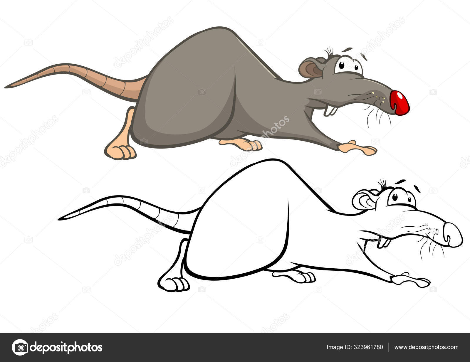 Vector Illustration Cute Cartoon Character Rat You Design Computer Game ...
