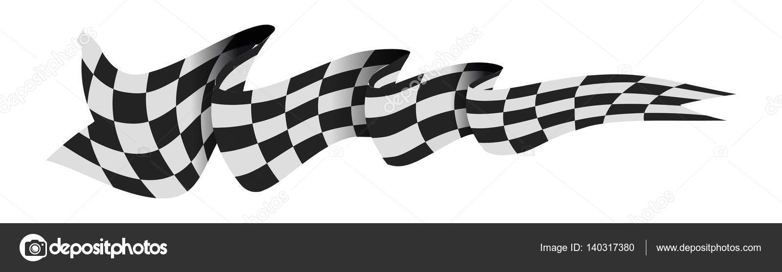 Torn Checkered Flag Vector