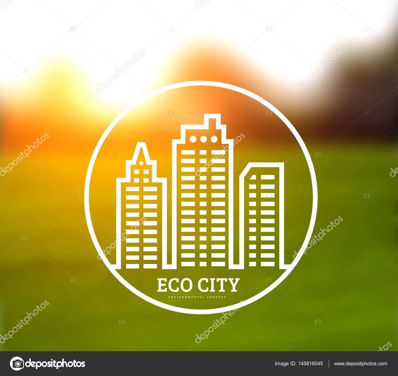 Ecologically clean green city. Stock Vector Image by ©mpavlov #145816045