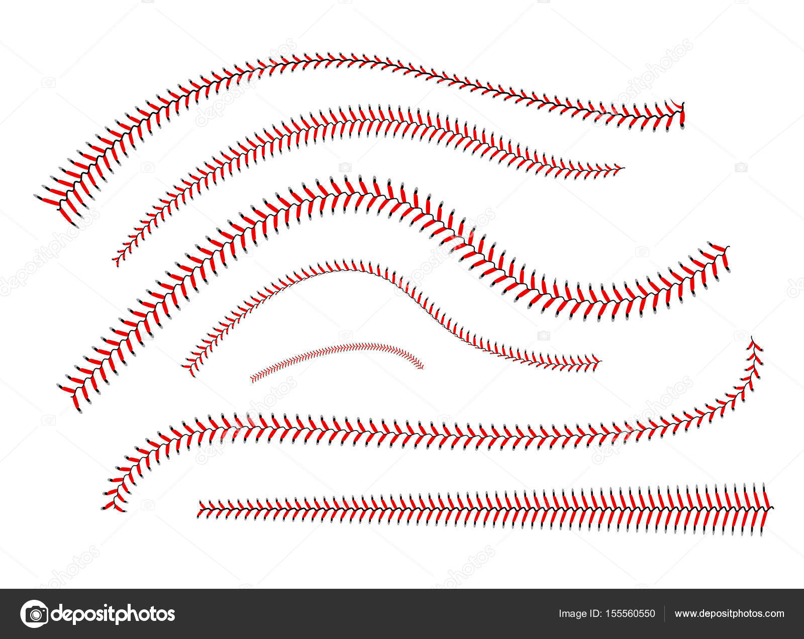 Baseball Laces Vector