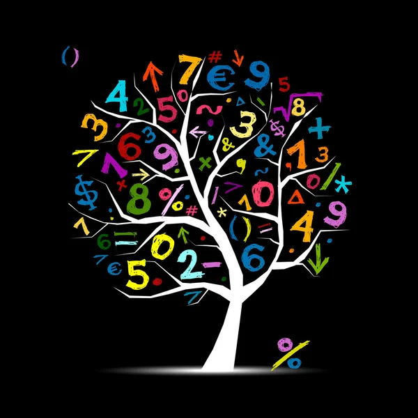 Art tree with math symbols for your design Stock Vector Image by ...