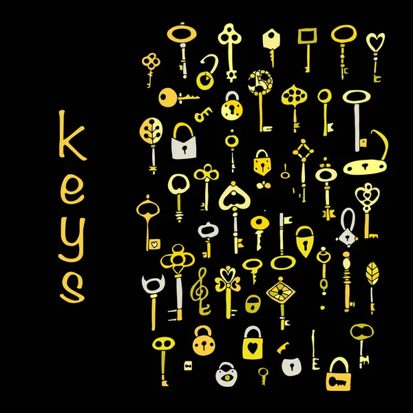 525 Vintage golden keys Vector Images, Vintage golden keys ...