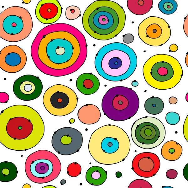 Funny circles colorful, seamless pattern for your design Stock Vector ...
