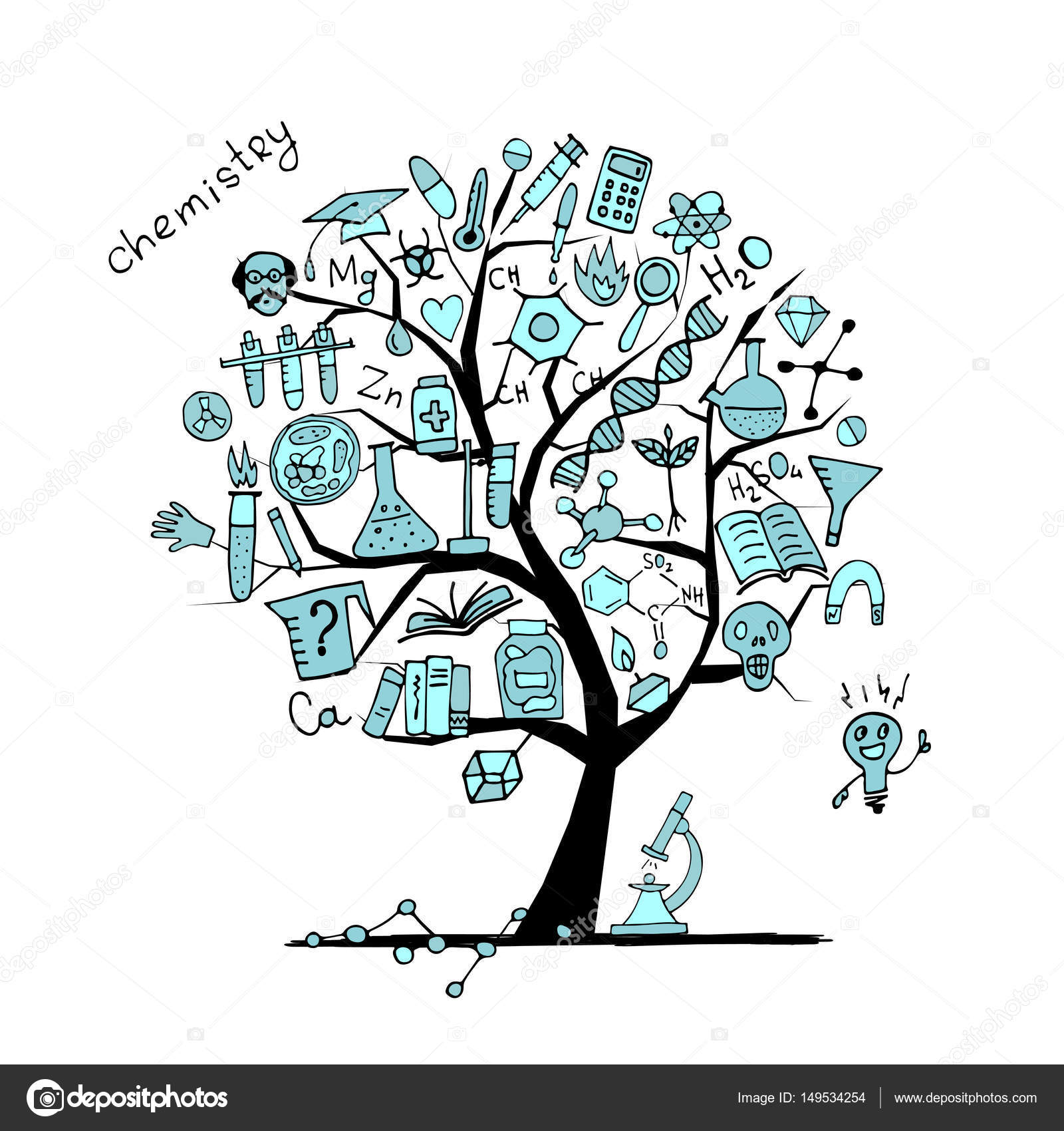 Chemistry tree concept for your design Stock Vector Image by ...