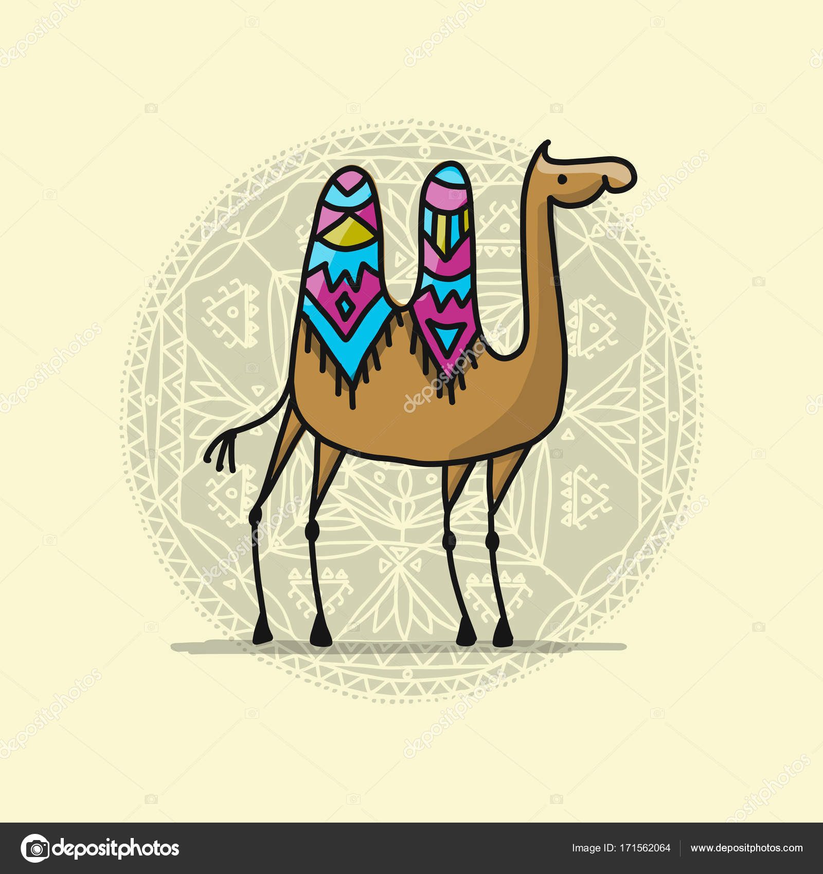 Camel, sketch for your design Stock Vector Image by ©Kudryashka #171562064