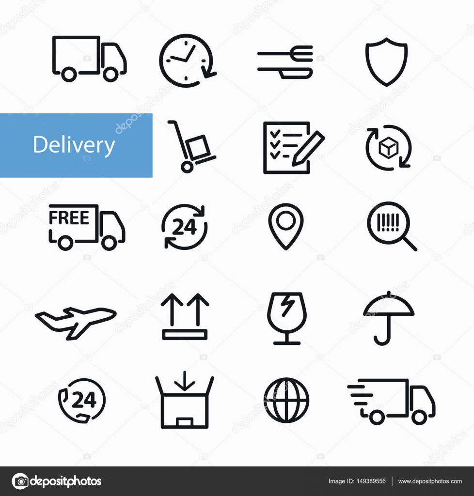 Icônes d'expédition et de livraison Vecteur par ©ladyann 149389556