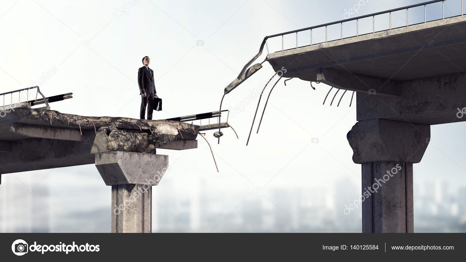 Overcoming problems and difficulties . Mixed media Stock Photo by ...