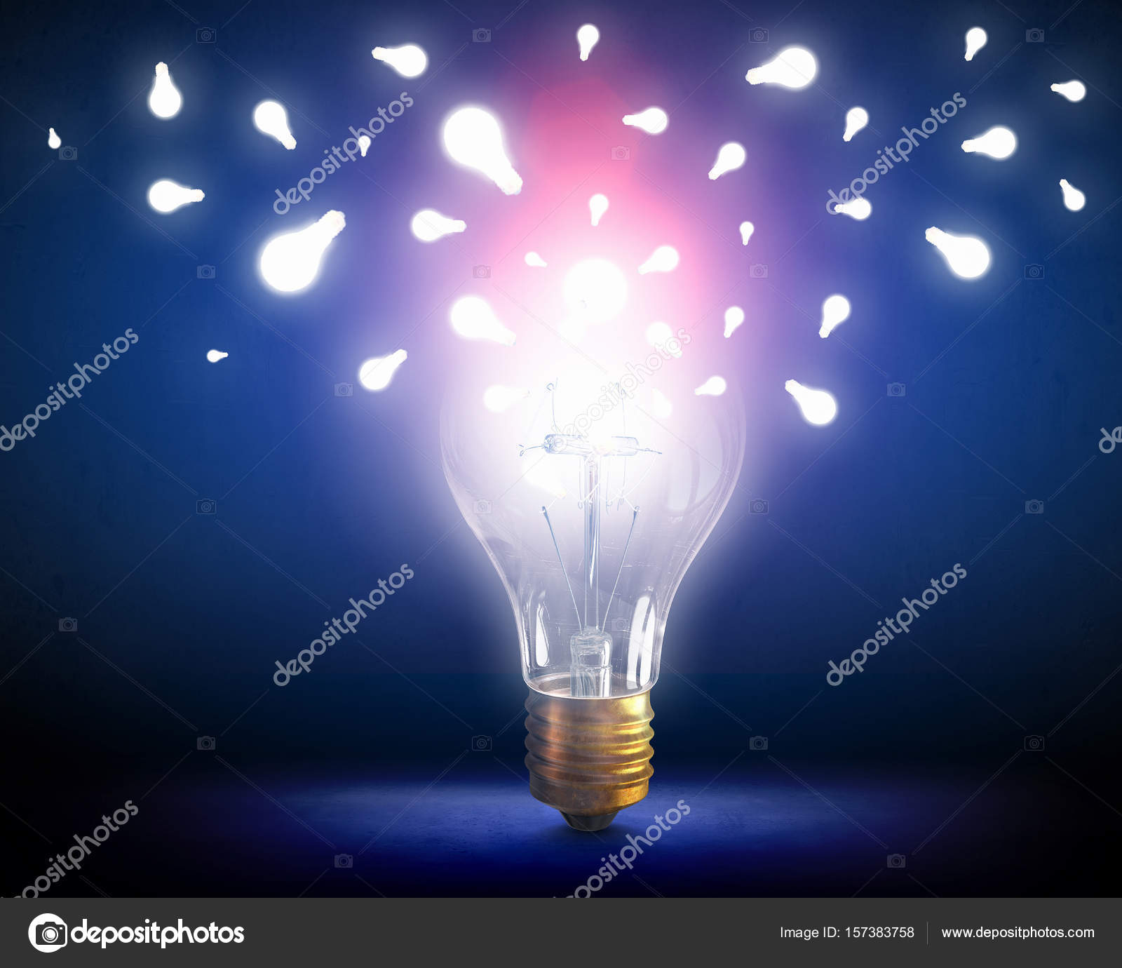 Bright Light Bulb Blue