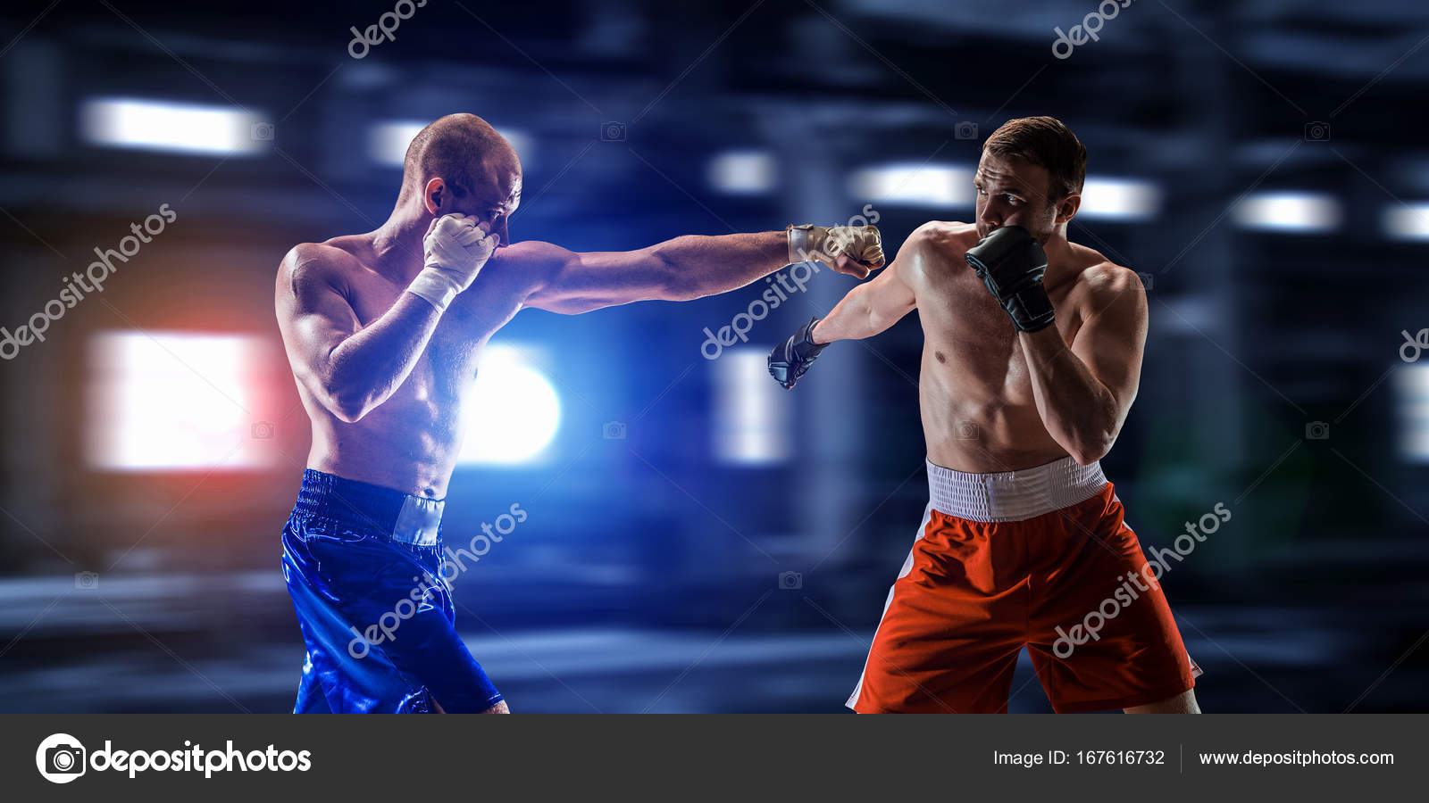 Box match best moments . Mixed media — Stock Photo © SergeyNivens ...