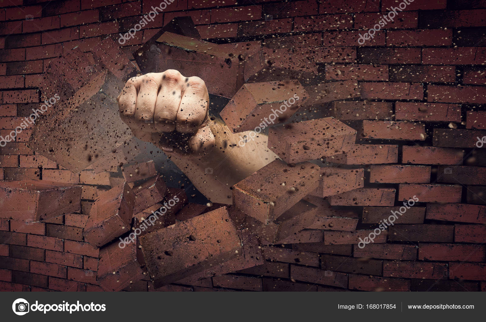 Person Breaking Through Wall
