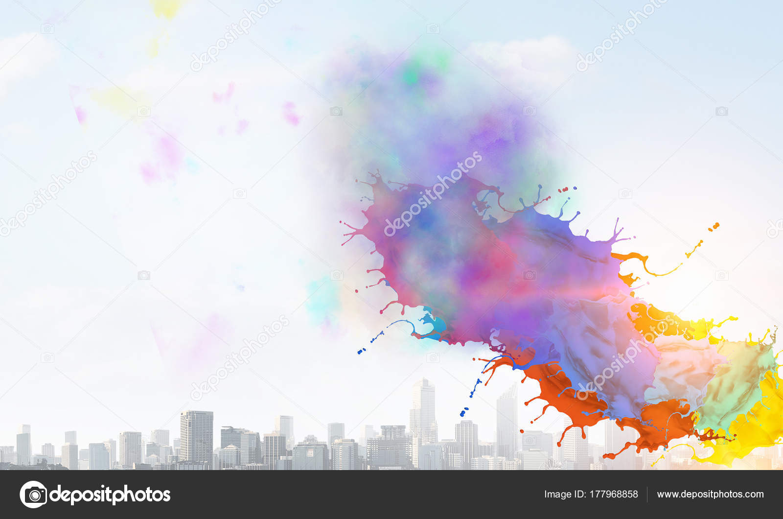 Paint color splashes Stock Photo by ©SergeyNivens 177968858