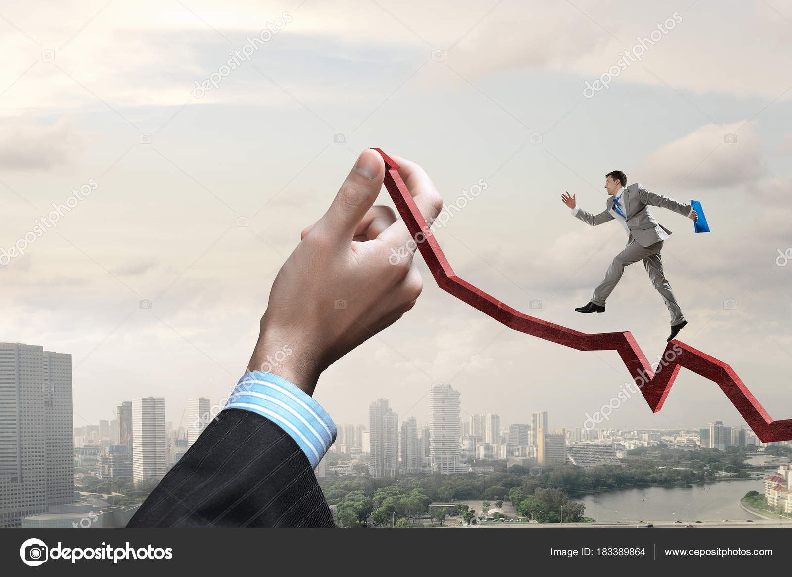 His growth and progress. Mixed media — Stock Photo © SergeyNivens ...